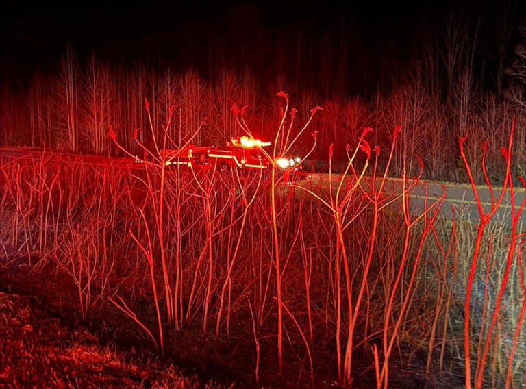 Floyd County fire departments battle wind-driven brush fire