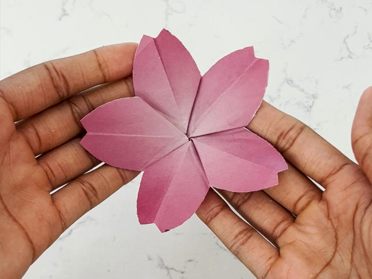 How to make your own origami cherry blossom