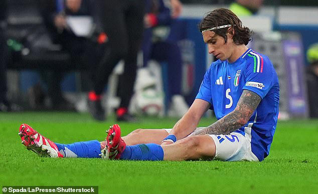 Arsenal star Riccardo Calafiori 'leaves Italy camp after suffering knee ...