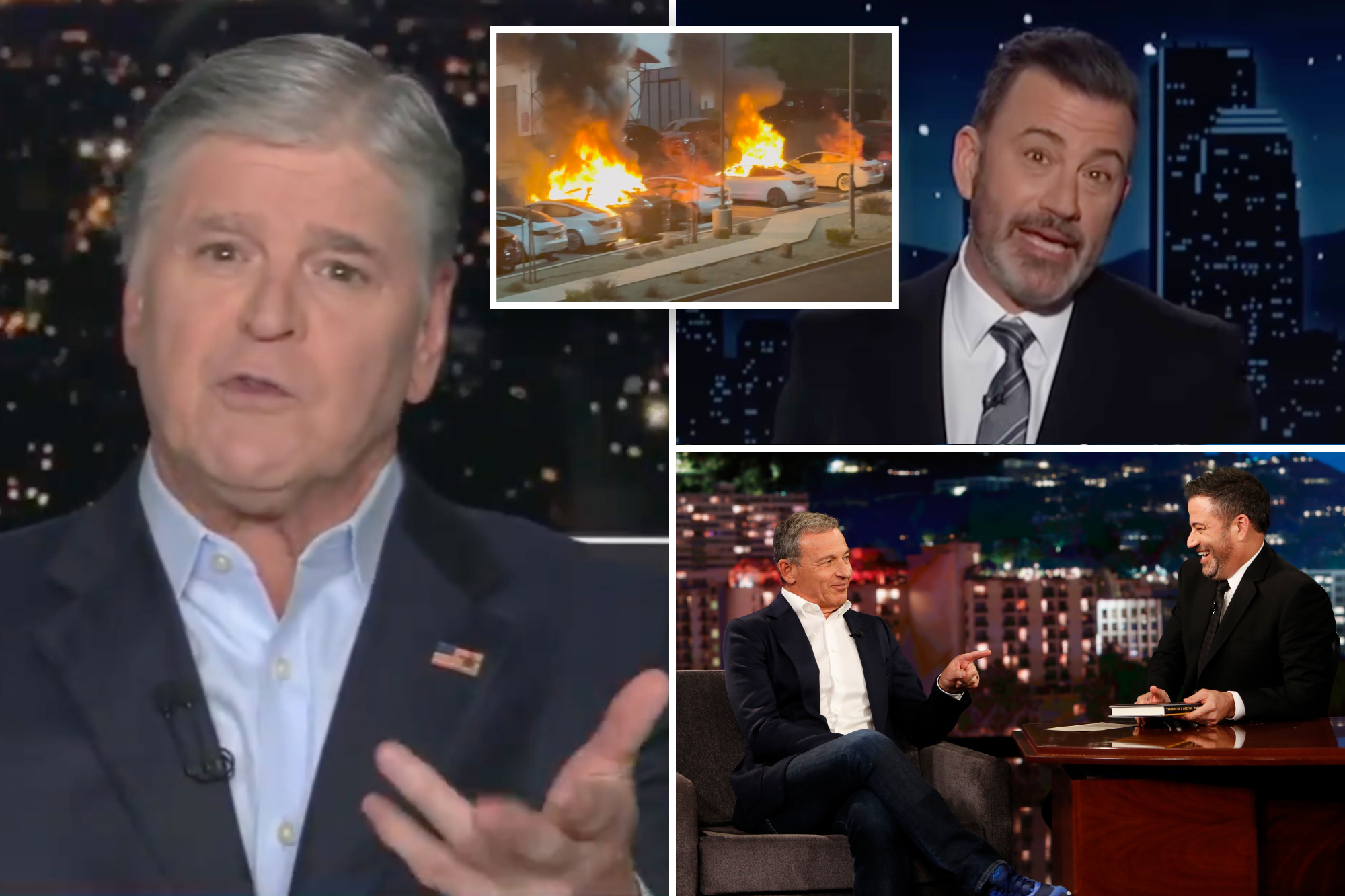 Sean Hannity rips ‘unhinged loser’ Jimmy Kimmel for Tesla arson jokes ...
