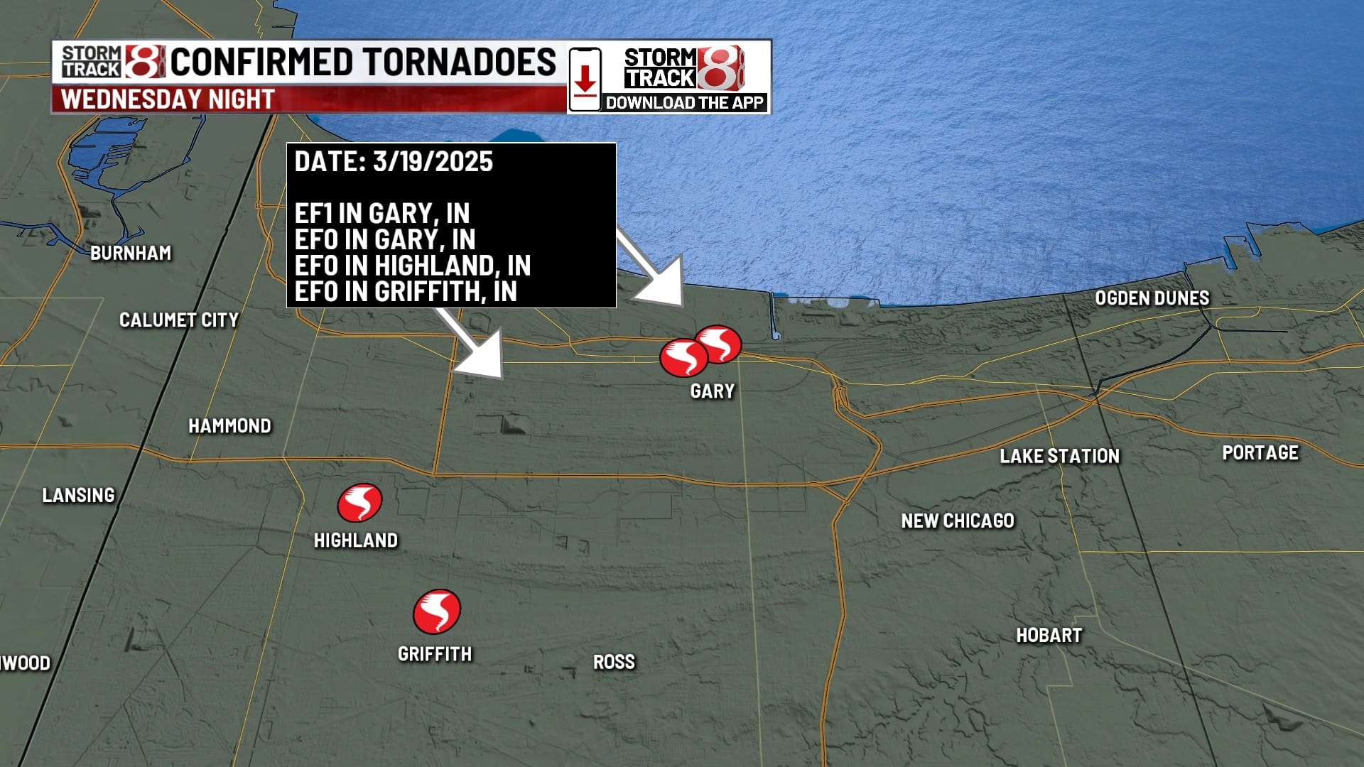 NWS confirms 6 tornadoes in Indiana, 4 centered in Lake County
