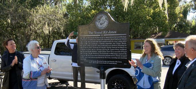 McIntosh Co. Vessel Kit Jones historical marker unveiled