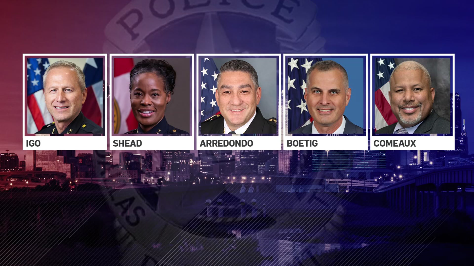 Dallas names five finalists in search for next police chief