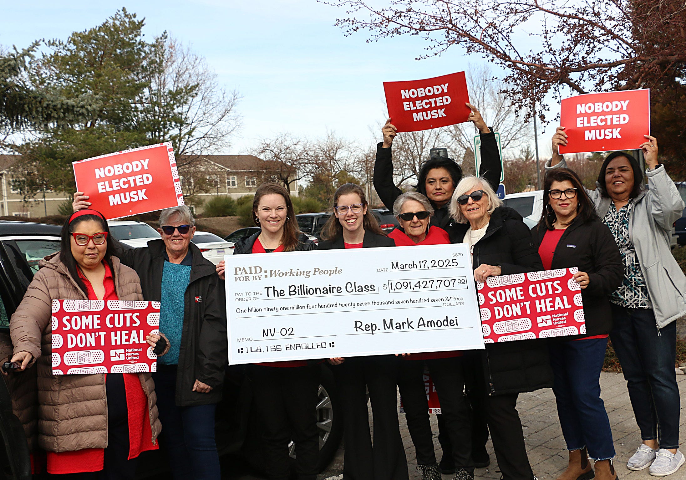 Nurses protesting proposed Medicaid cuts denied access to Mark Amodei's ...