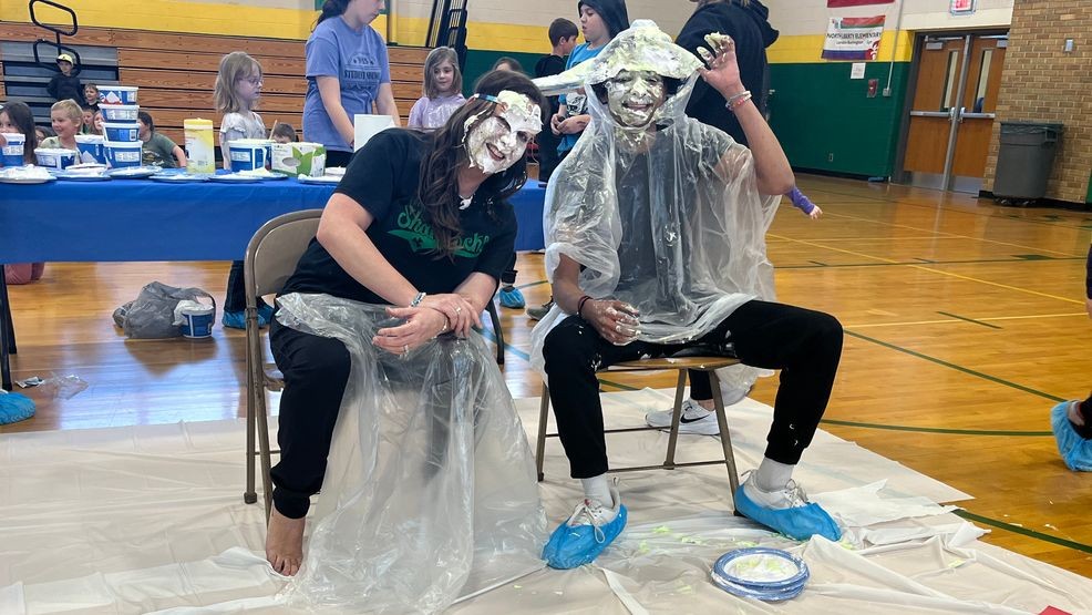 North Liberty Elementary students crush fund raising goal, throw pies ...