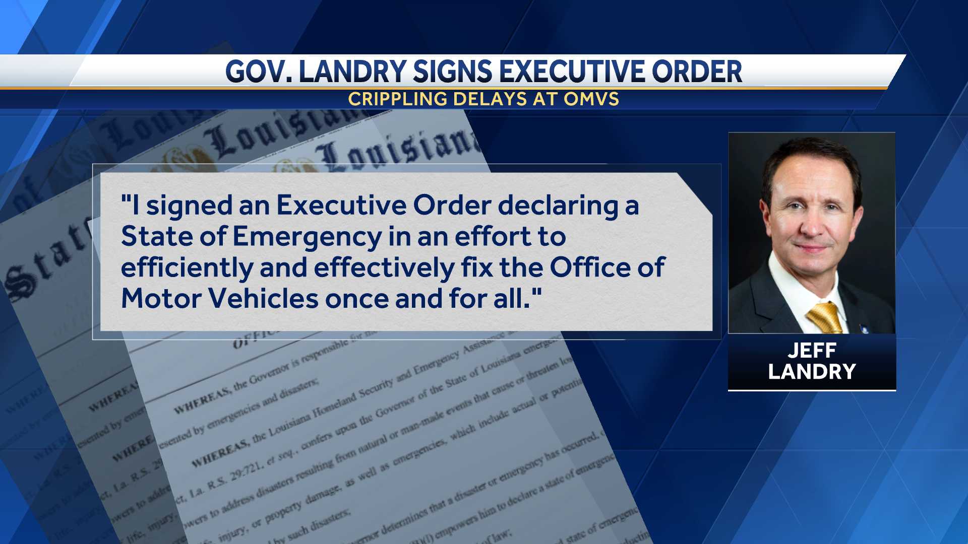Gov. Landry issues executive order suspending late fees on driver’s ...