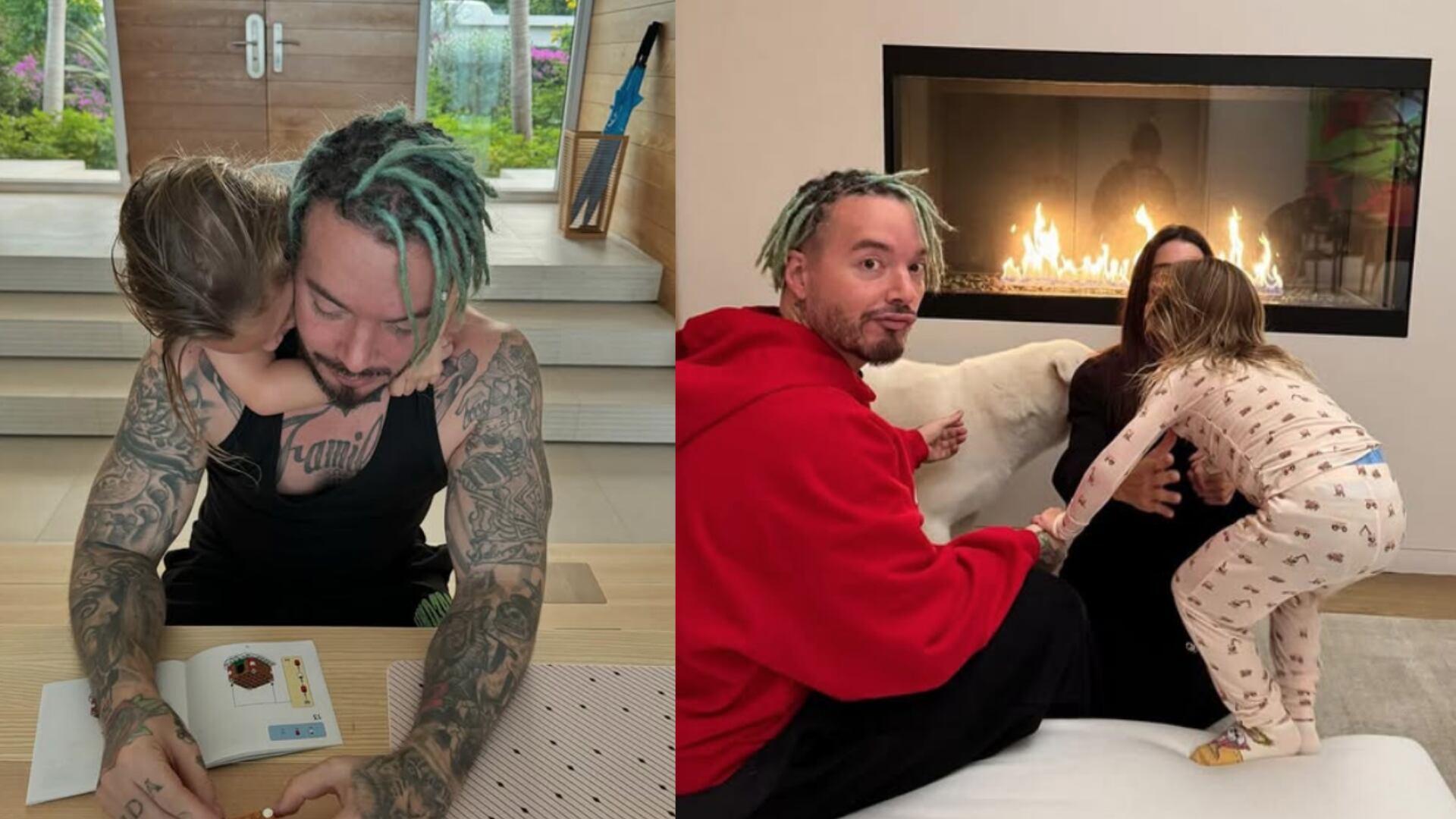 J Balvin conmueve las redes al llevar por primera vez a su hijo Río a ...