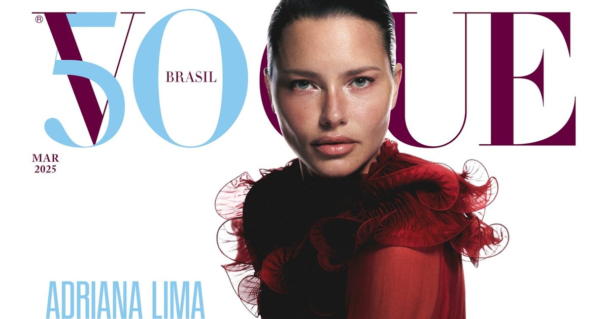 Adriana Lima Takes to the Covers of Vogue Brazil's 50th Anniversary ...