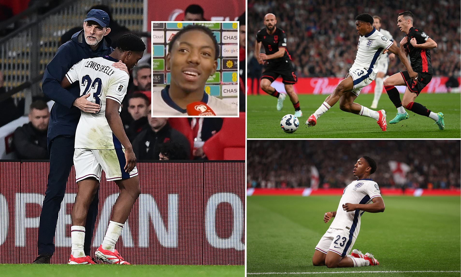 Myles Lewis-Skelly lost for words after marking his England debut with ...