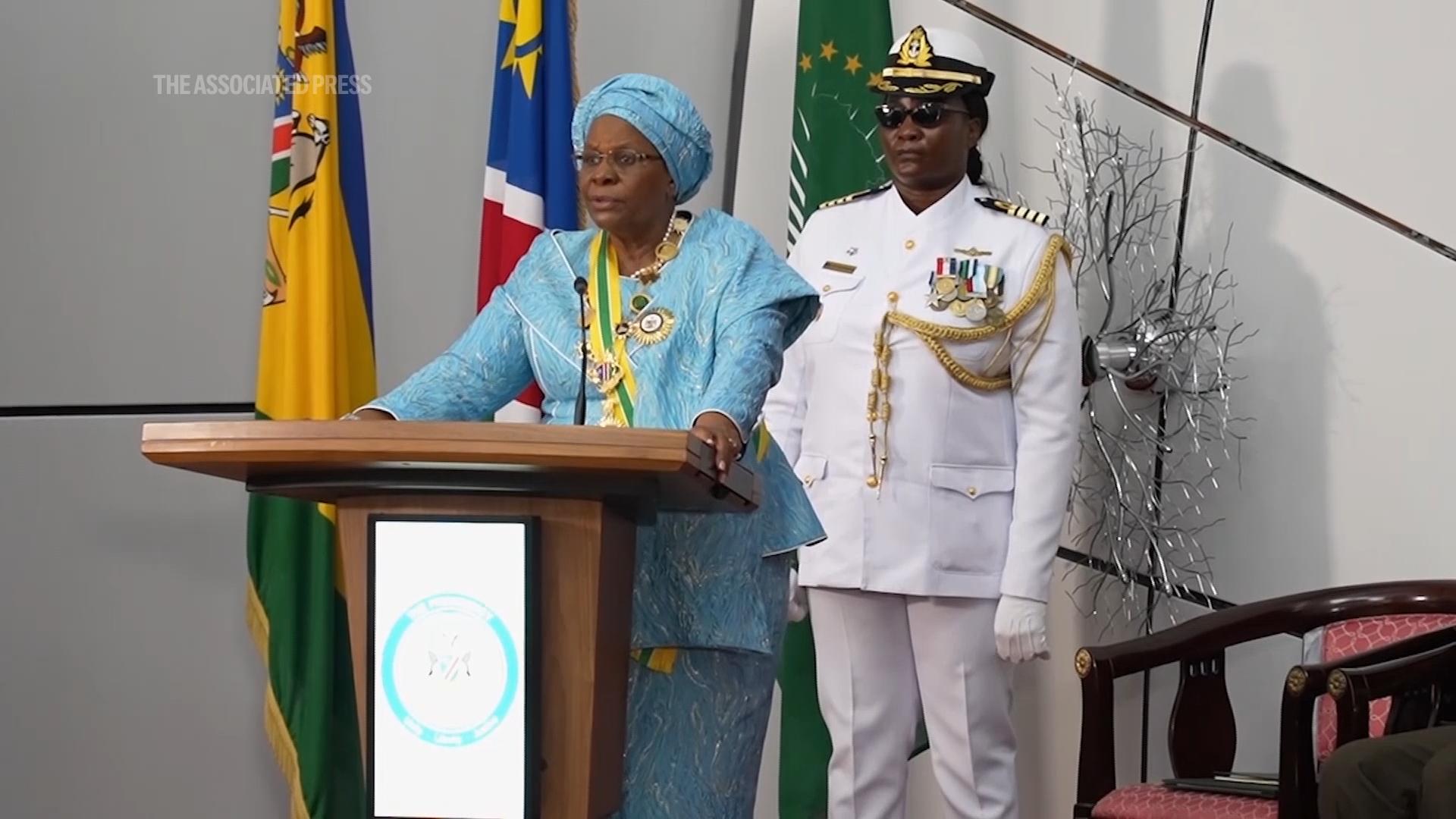 Nandi-Ndaitwah sworn in as Namibia's first female leader after winning ...
