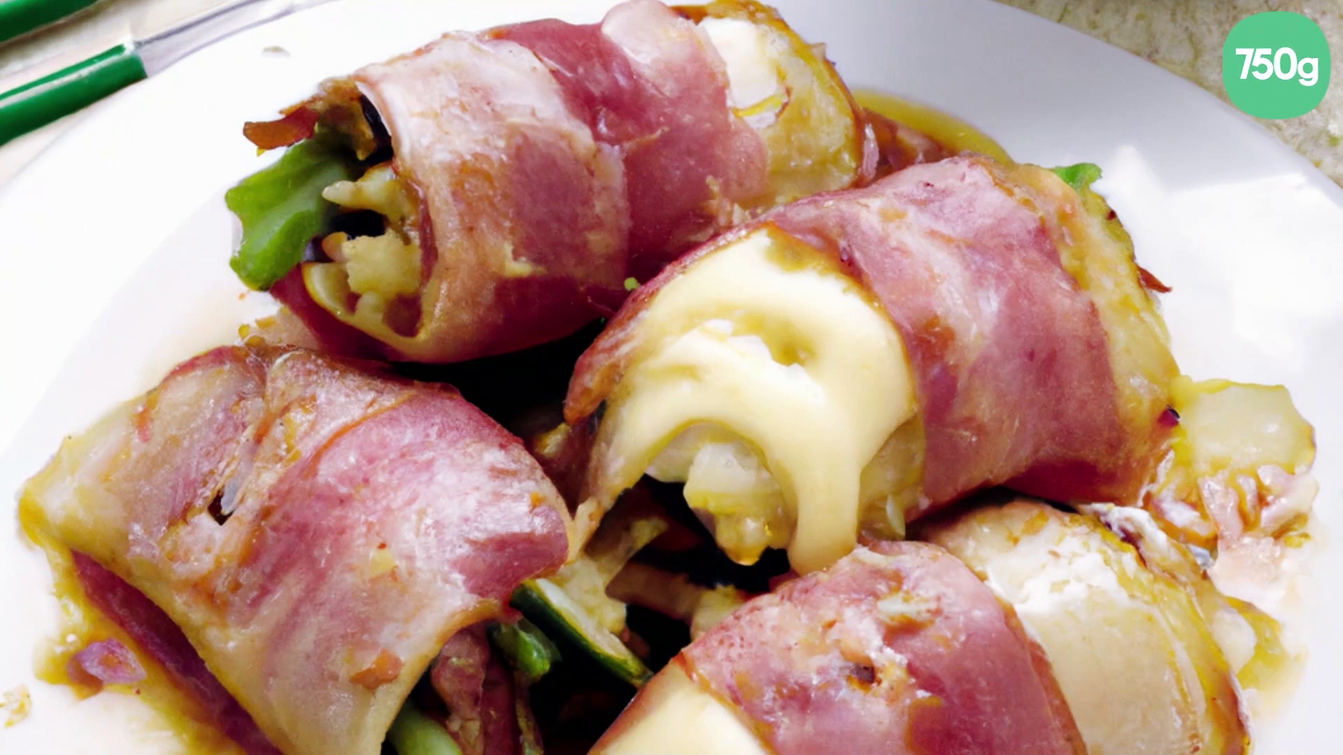 Gratin de poireaux farcis au jambon de Bayonne