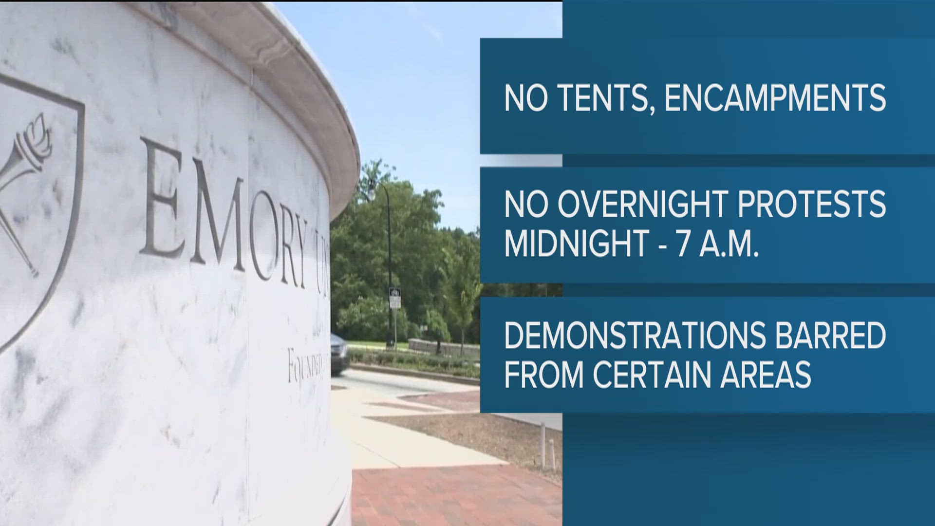 Emory University updates protest policy after campus encampment controversy