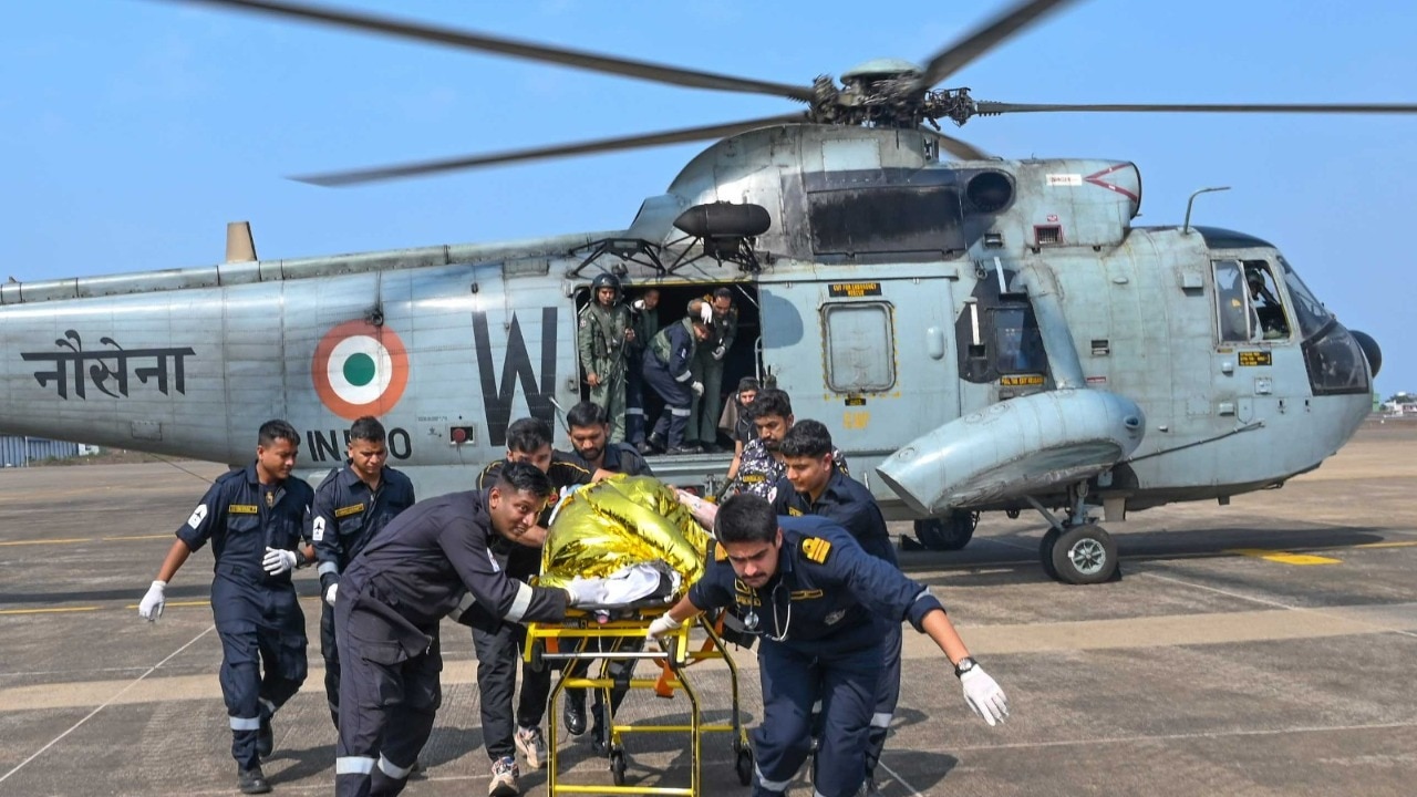 Navy rescues 3 injured crew members from fire-hit foreign vessel off ...