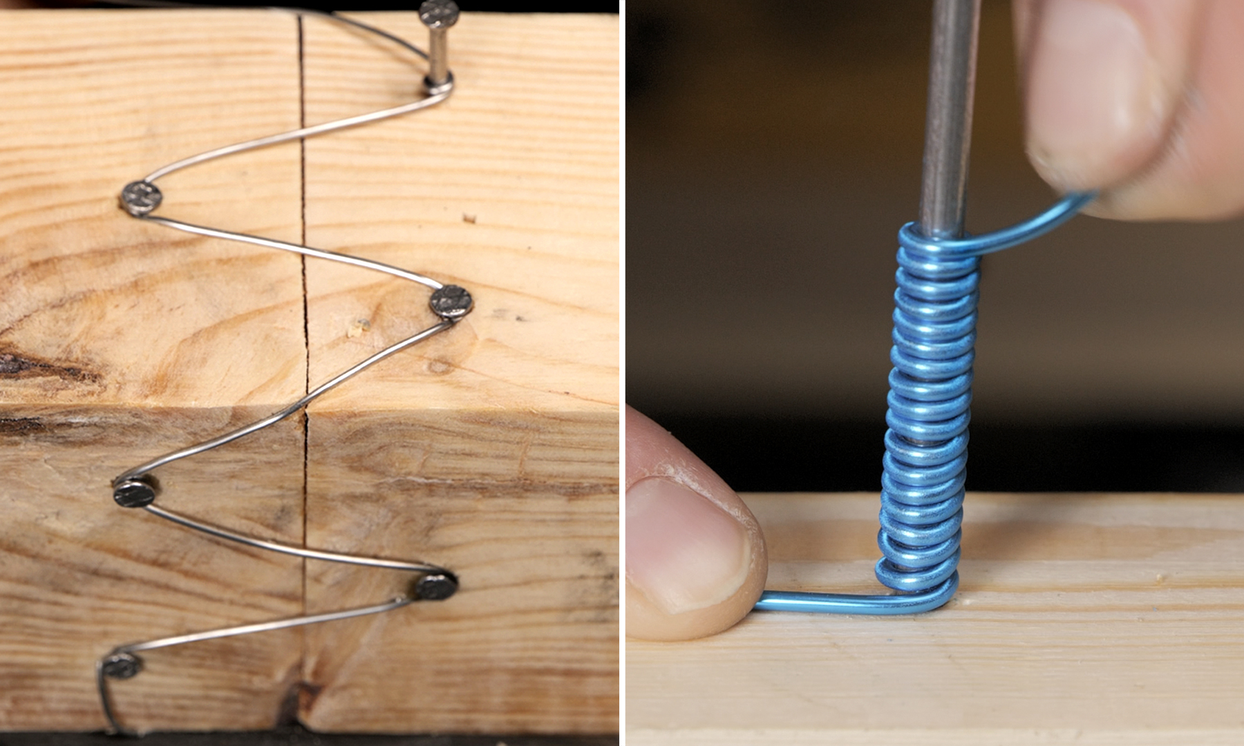 Easy, neat, beautiful! Joining wooden beams with nails and wire 🛠