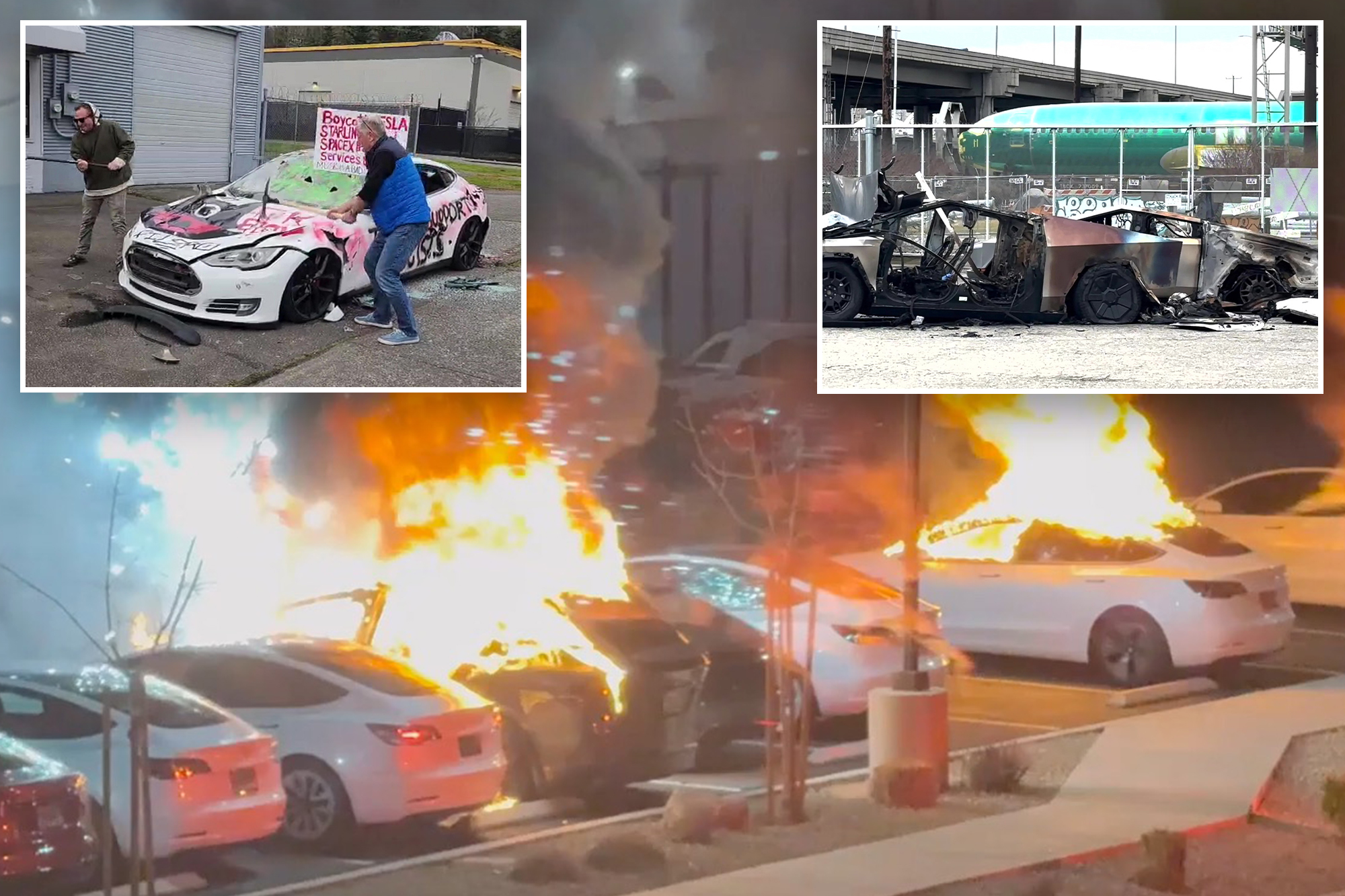 Trump floats sending Tesla-trashing ‘thugs’ to serve 20-year prison ...