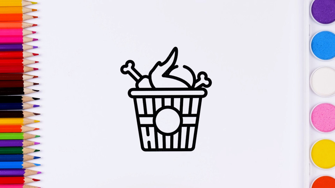 Food Cartoon | Coloring in Activity