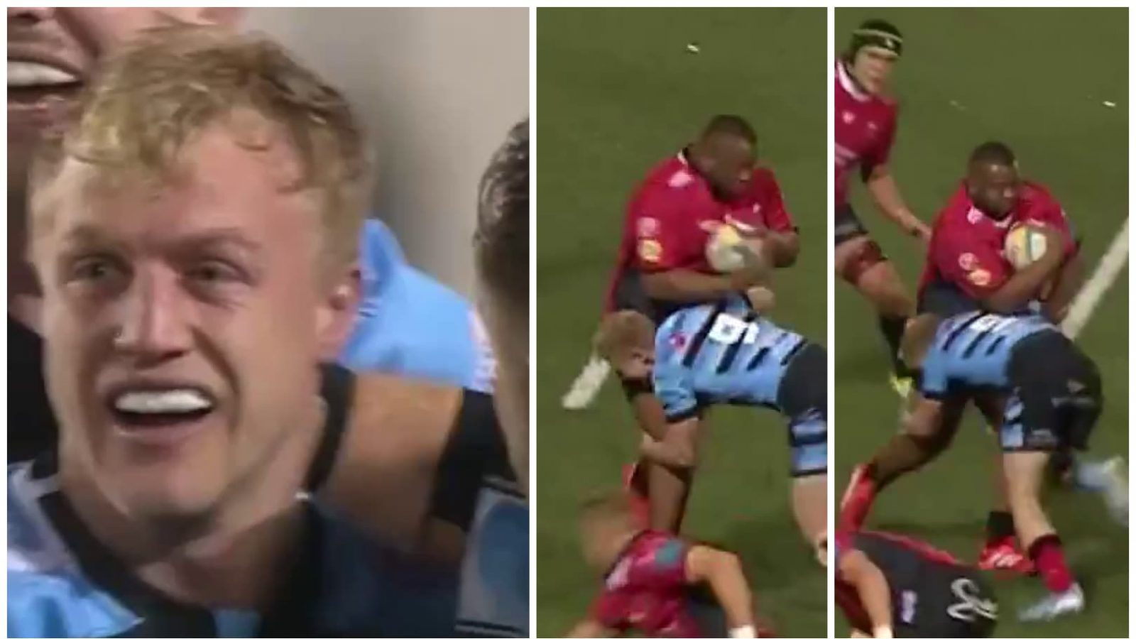 GIANT SLAYER! 84kg scrum-half epically drives 148kg prop Asenathi ...