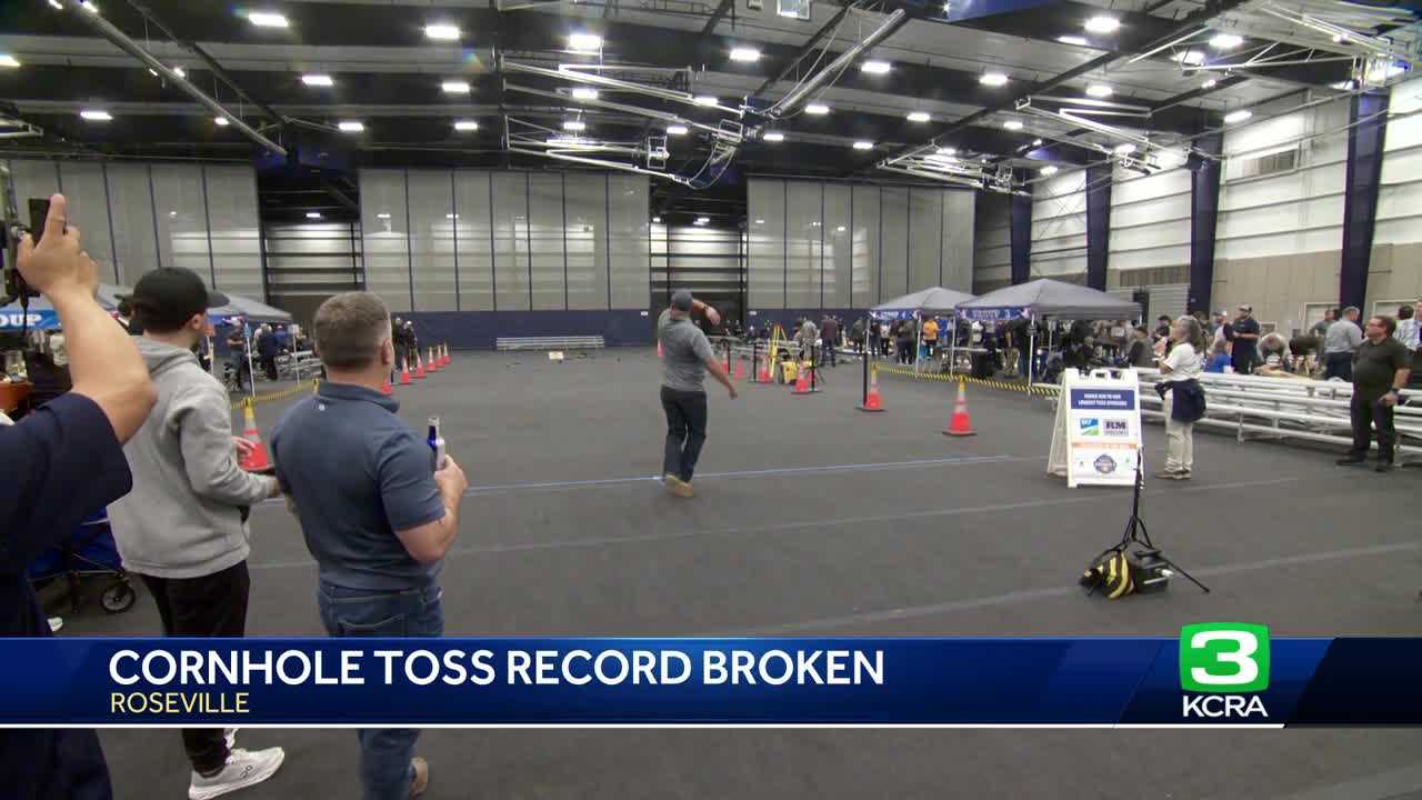 World record set in California for longest cornhole toss, organizers say