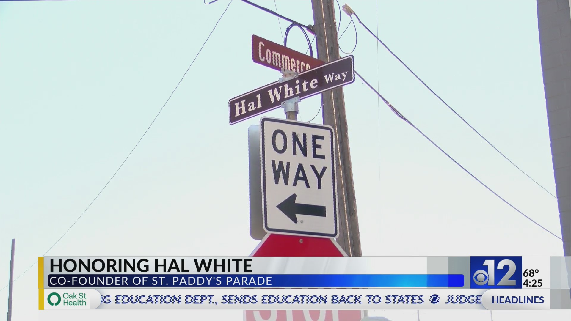 Hal White Way street dedication held before St. Paddy's Parade