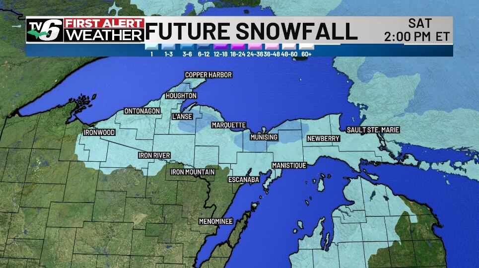 Winter Storm Warnings issued for portions of Upper Michigan for Sunday ...