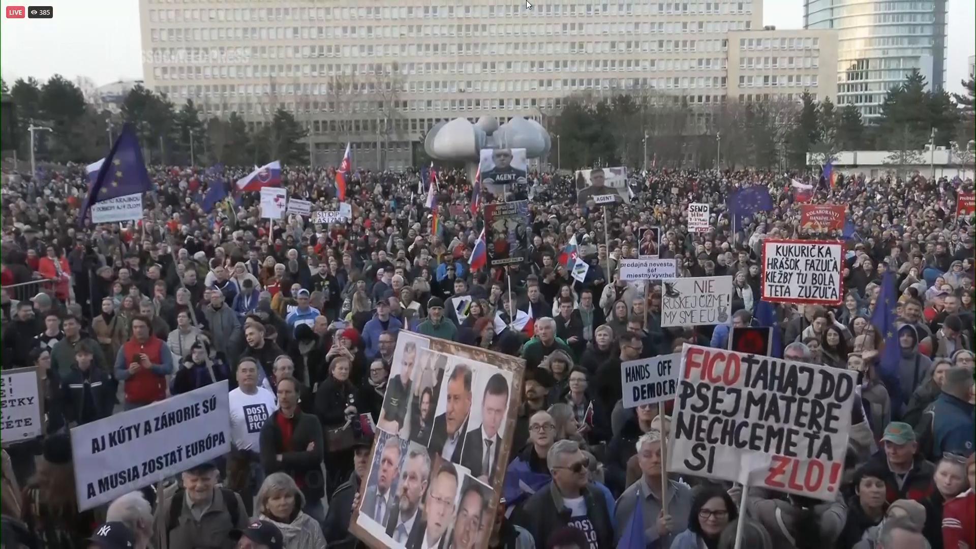 Thousands protest in Bratislava against populist PM Fico and government ...
