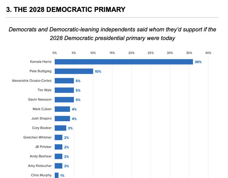 Kamala Harris Picked as Democrats’ Runaway 2028 Favorite in New Poll