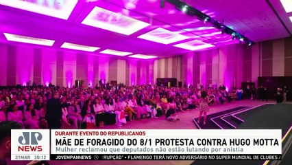 Mãe de foragido dos atos do 8 de Janeiro protesta contra Hugo Motta ...