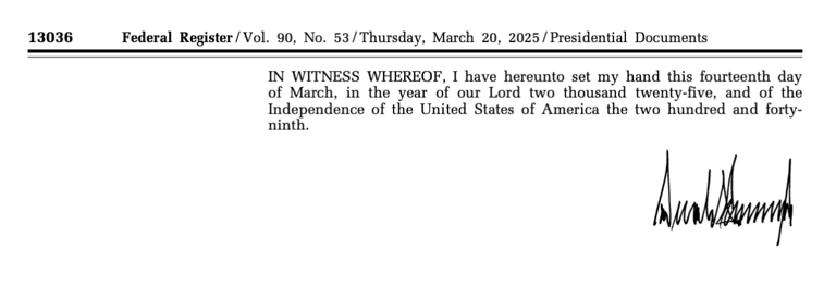 Donald Trump Claims He Didn't Sign Alien Enemies Act Proclamation