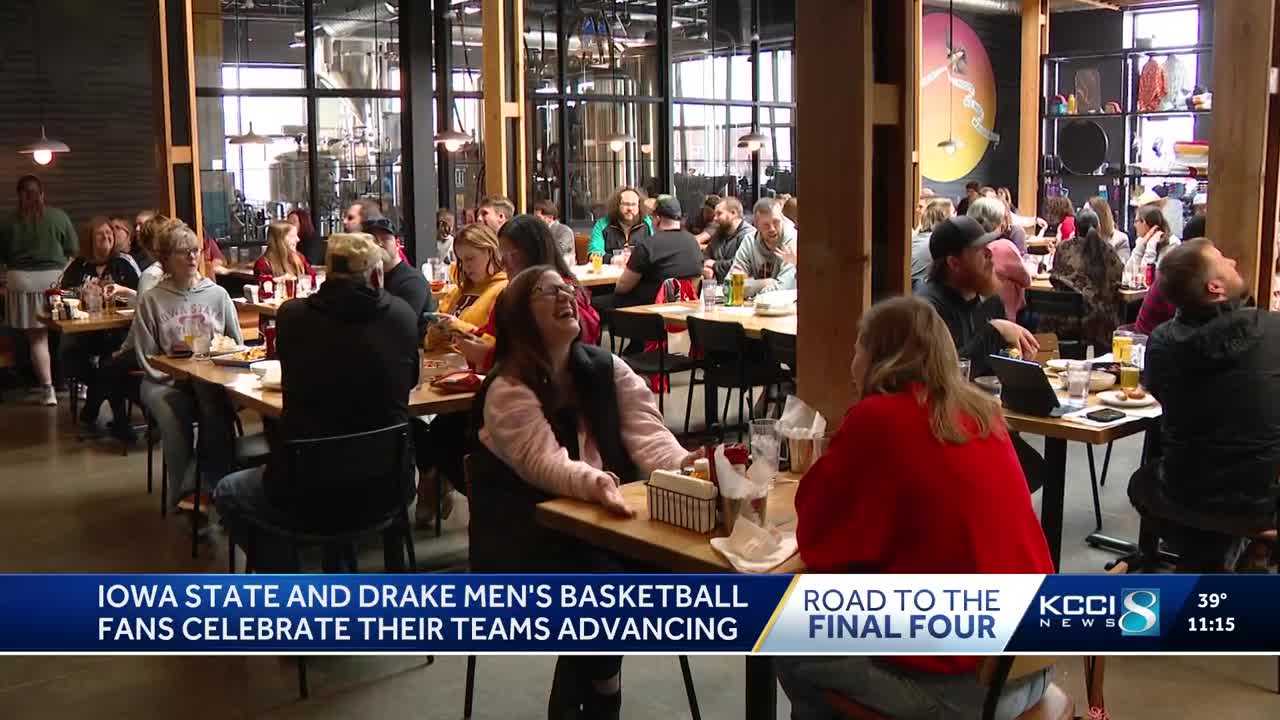 Iowa State, Drake men's basketball fans celebrate their teams dancing ...