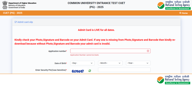 CUET PG admit card 2025 released for March 26 to April 1 exams: Direct ...