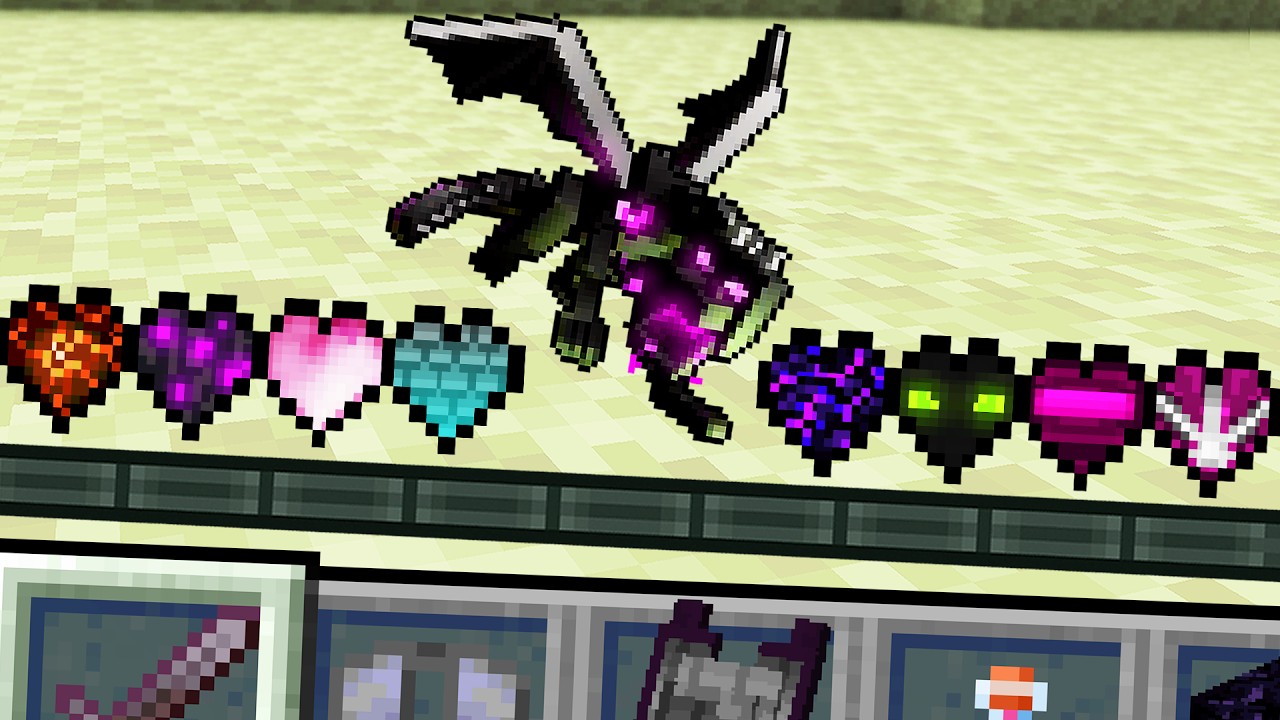 Minecraft but Dragon hearts appear everywhere