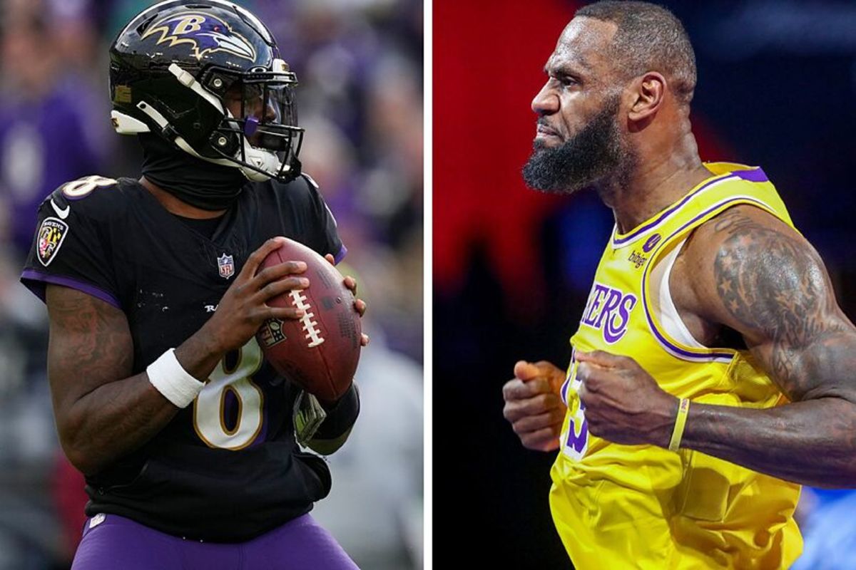 Lamar Jackson Fun with LeBron James Catching Viral Fire