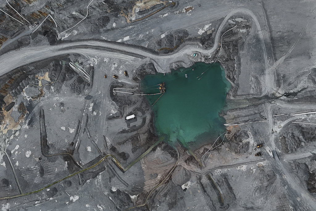 AP PHOTOS: Aerial views of a controversial copper mine