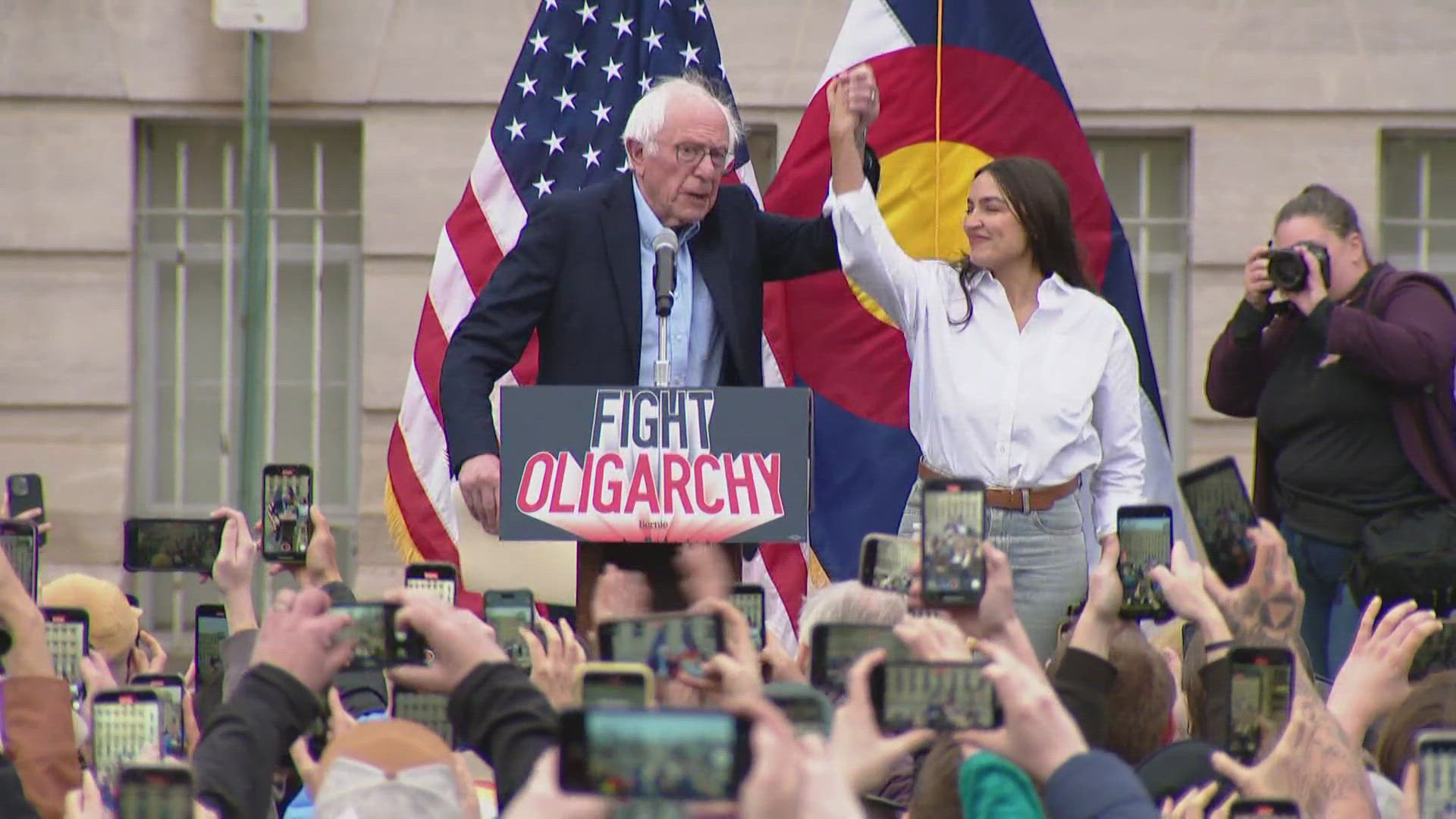 AOC, Bernie Sanders draw big crowds for 'Fighting Oligarchy' rallies in ... AOC, Bernie Sanders draw big crowds for 'Fighting Oligarchy' rallies in ...