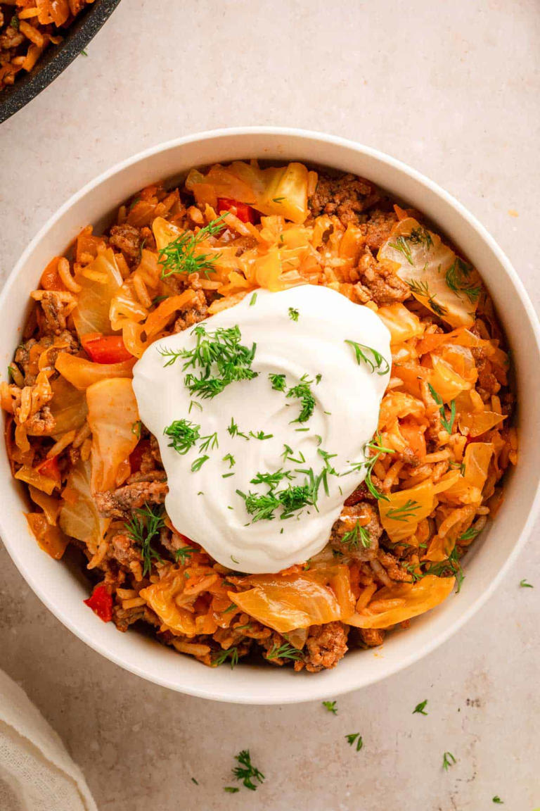 Cabbage Ground Beef and Rice