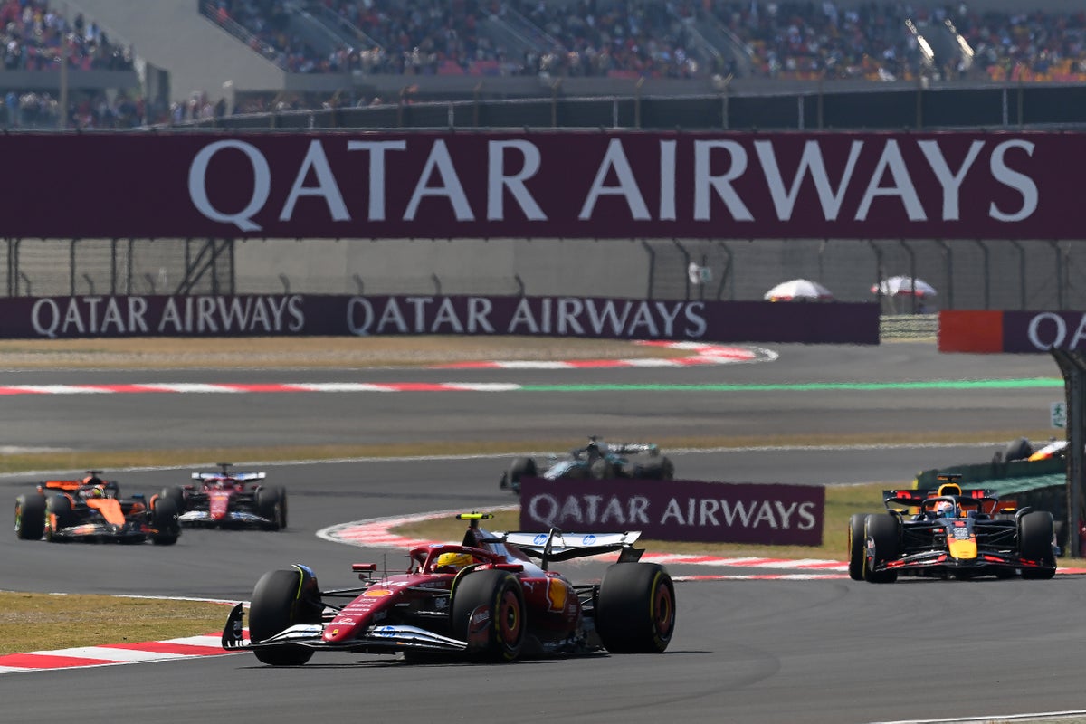 F1 Chinese GP LIVE: Lewis Hamilton retains lead from arch rival Max ...