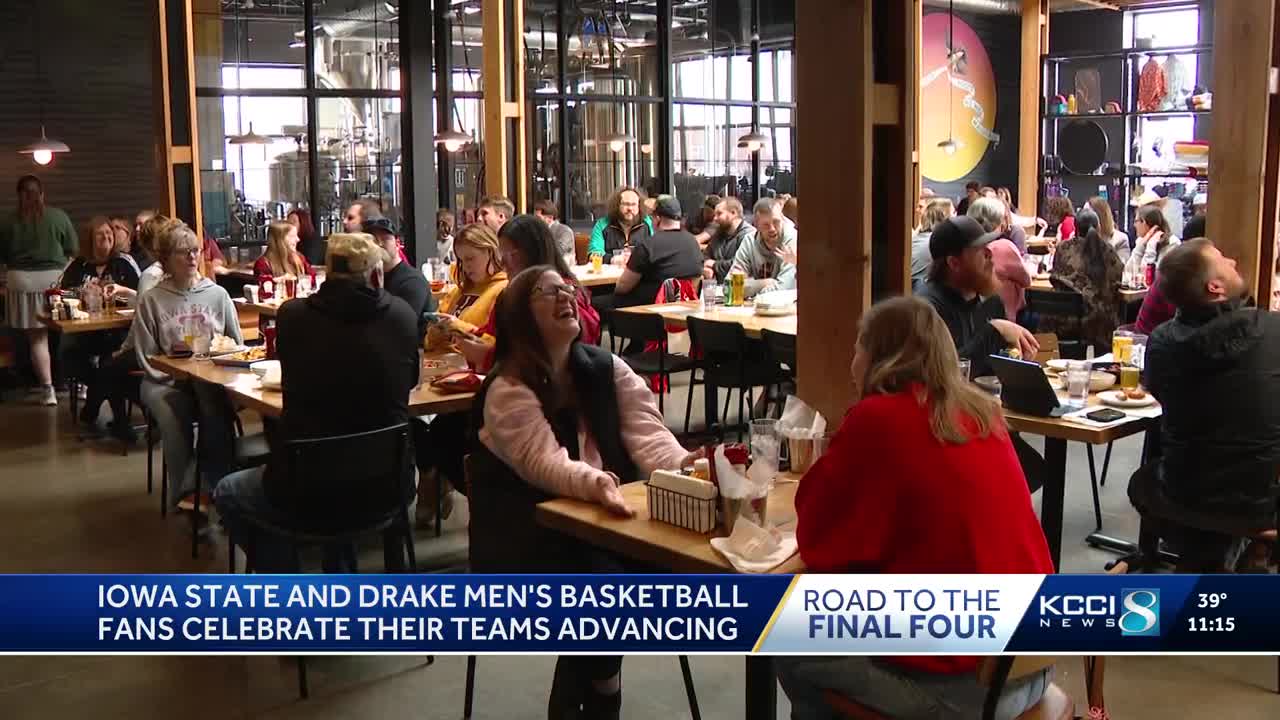 Iowa State, Drake men's basketball fans celebrate their teams dancing ...
