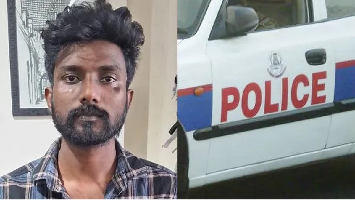 A woman hands over drug-addict son to police in Kerala