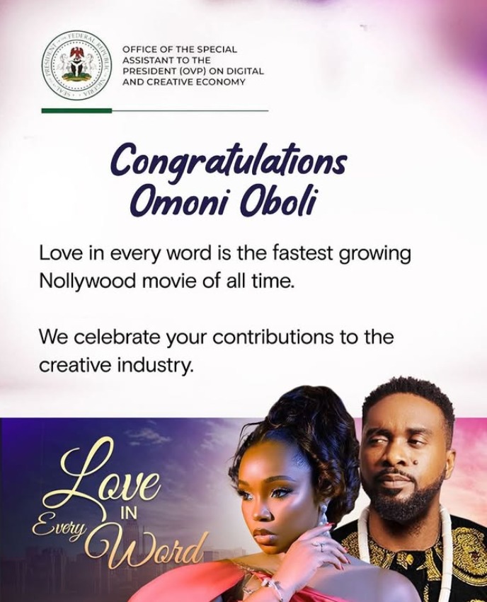 Presidential aide commends Omoni Oboli’s ‘Love In Every Word' movie