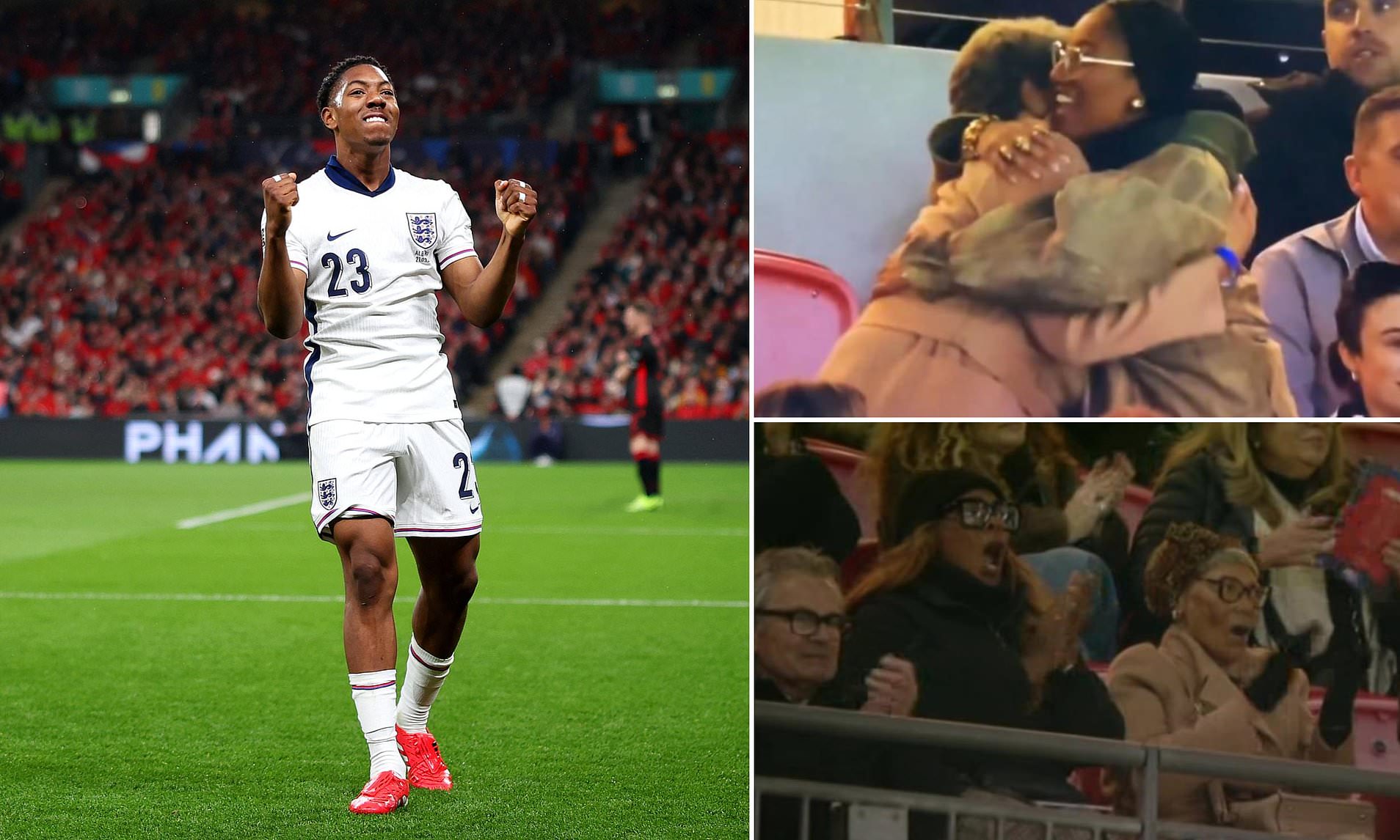 The heart-warming moment Myles Lewis-Skelly's family celebrated his ...