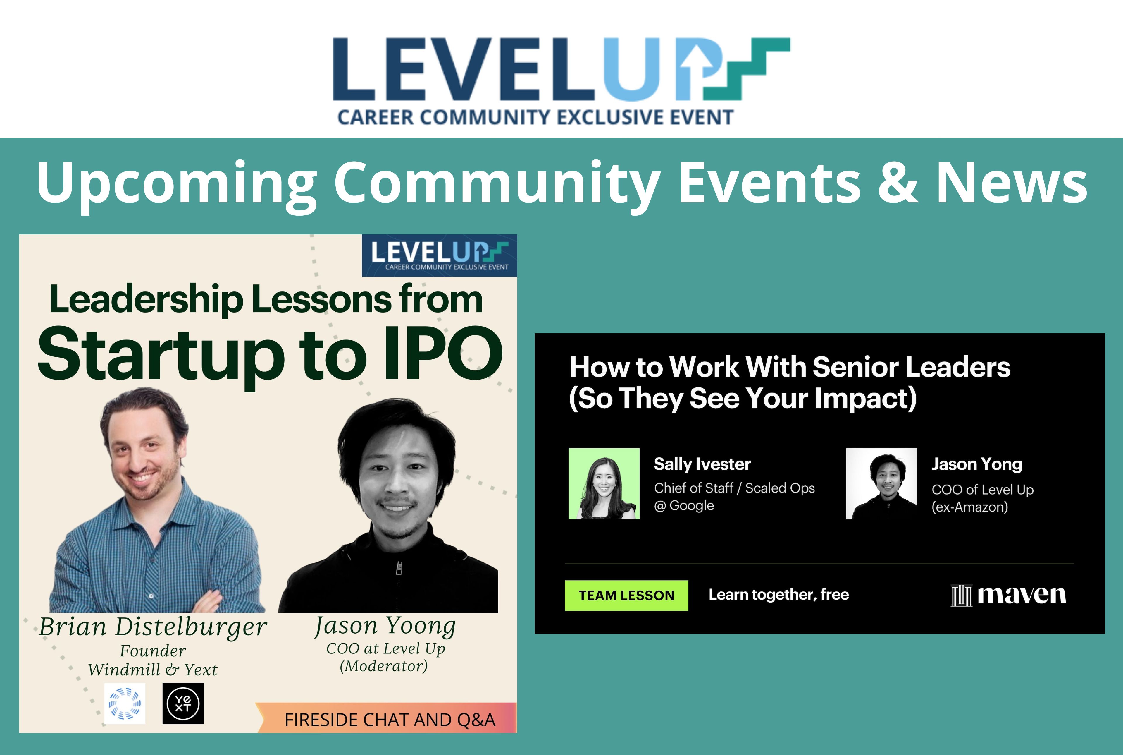 Level Up Community Events & News
