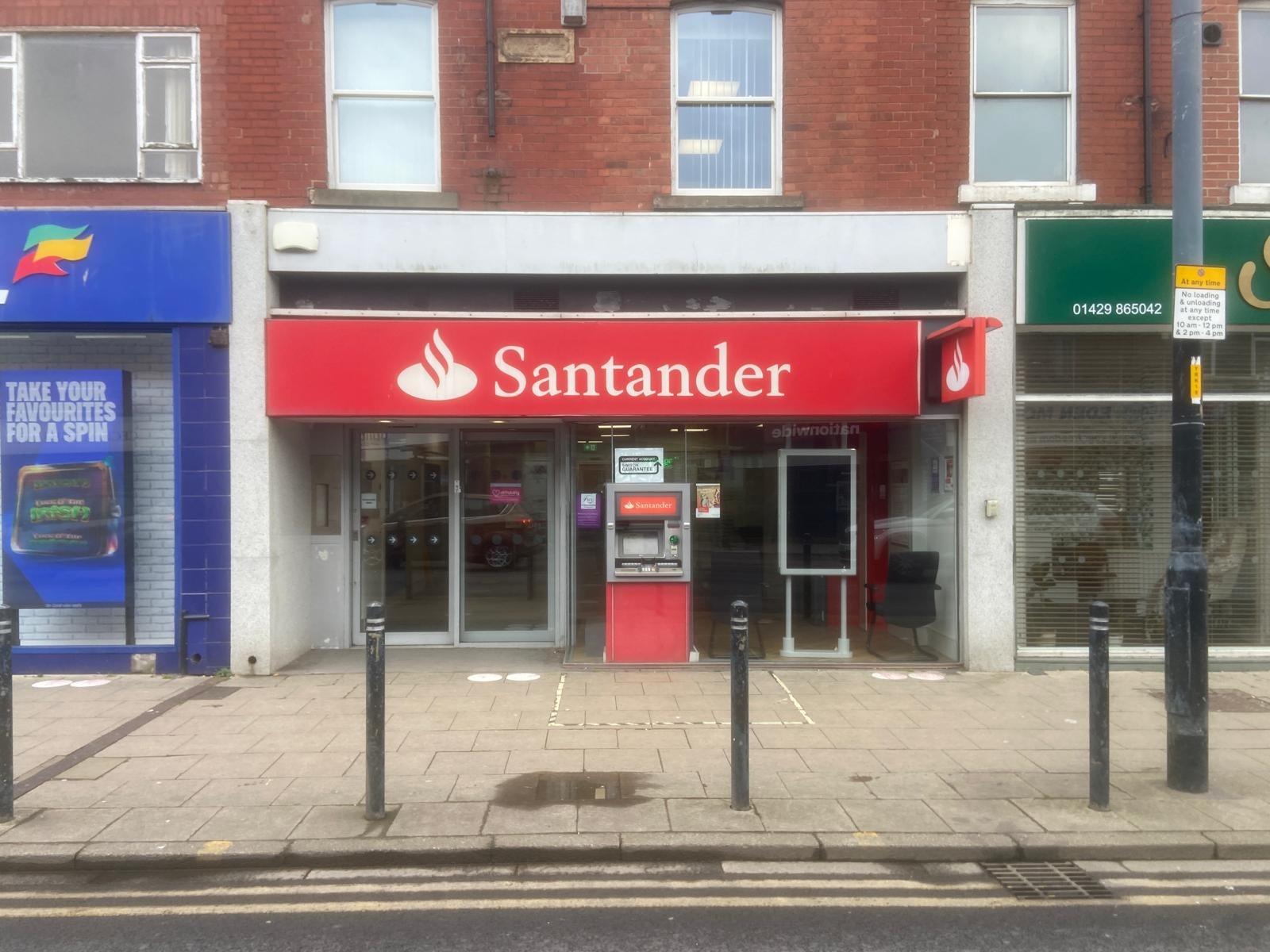 Hartlepool's Santander bank to close its counter service later this year