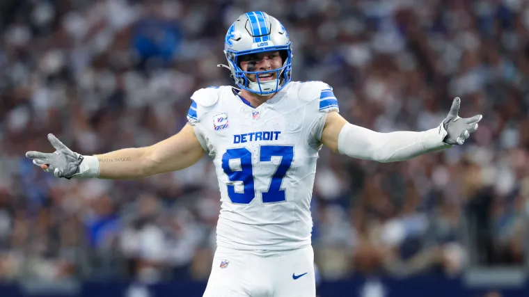 Detroit Lions star Aidan Hutchinson nearing the finish line for injury ...