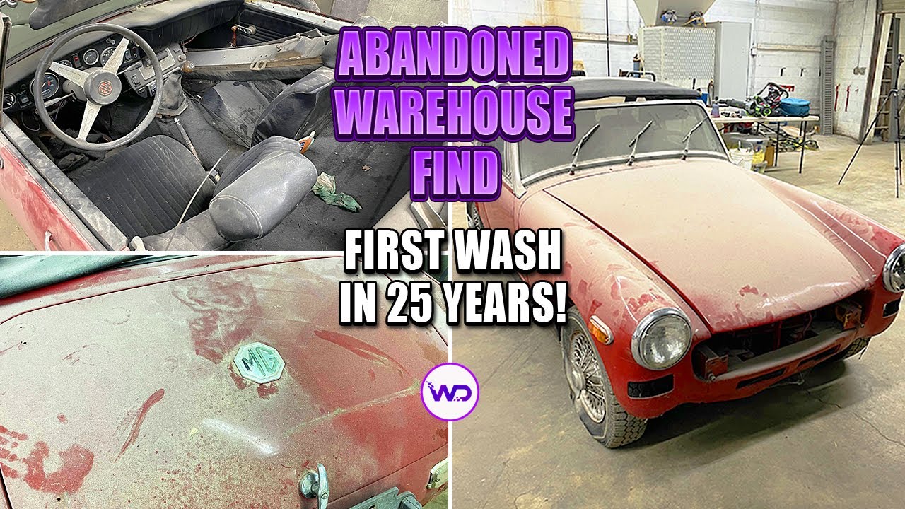 Washing an abandoned MG Midget after 25 years untouched