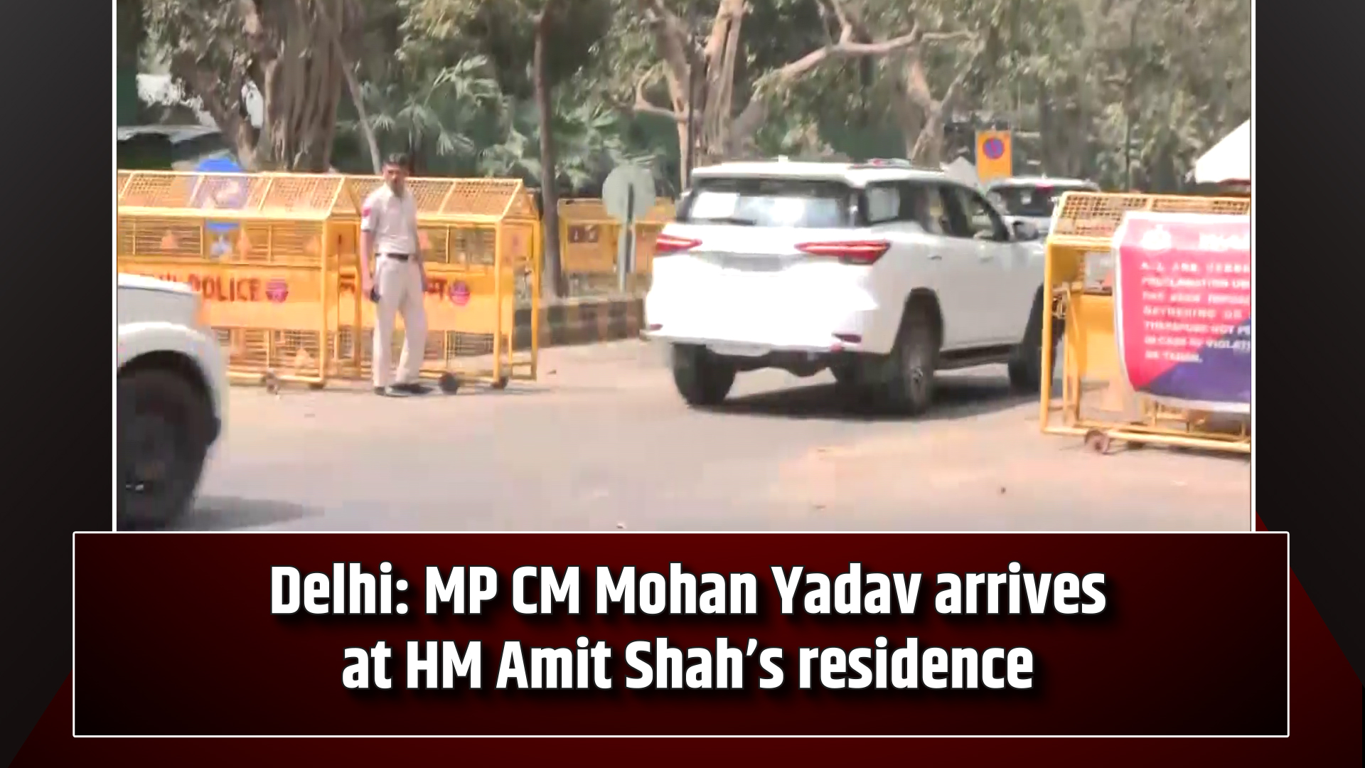 Delhi: MP CM Mohan Yadav arrives at HM Amit Shah’s residence