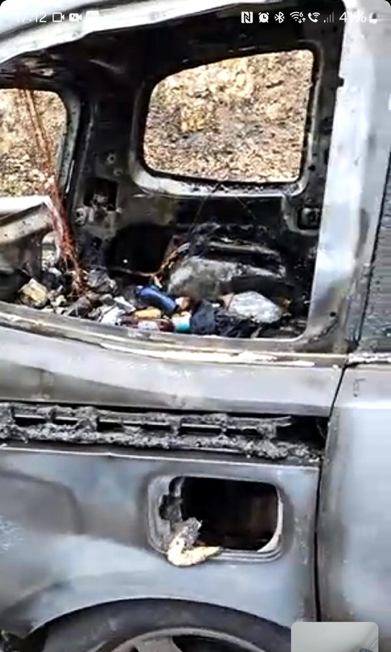 Dramatic pictures show scene of M27 car fire as couple saved by ...