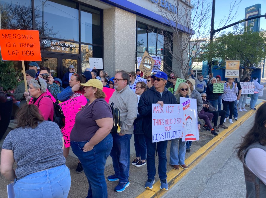 Indiana Rep. Mark Messmer responds to weekend protest