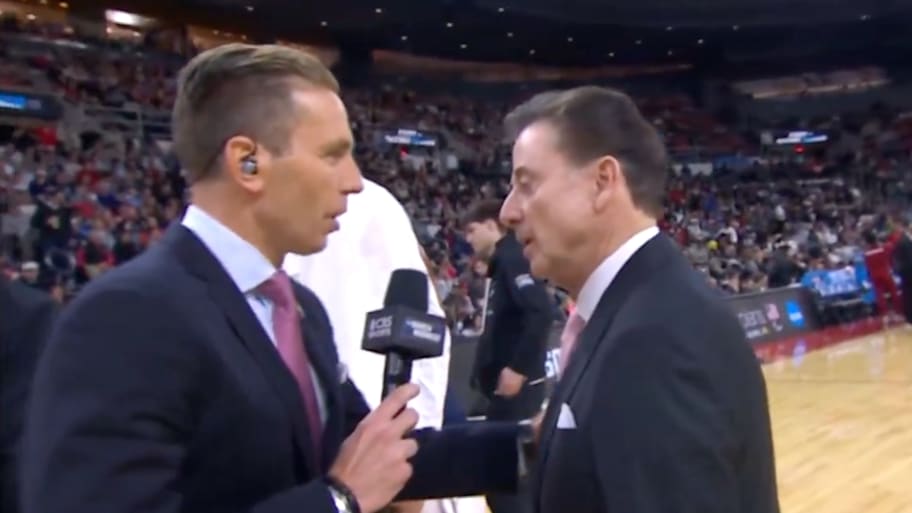 CBS Reporter Shows Great Defense While Boxing Rick Pitino in for One ...