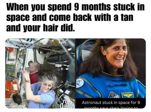 Photos don't show NASA astronaut returned to Earth with dark hair ...