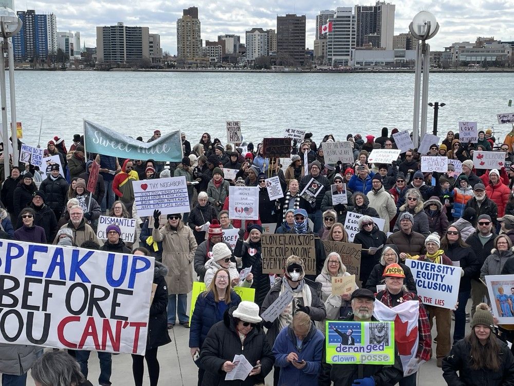 'Message of unity' — Detroit, Windsor host joint anti-Trump riverfront ...